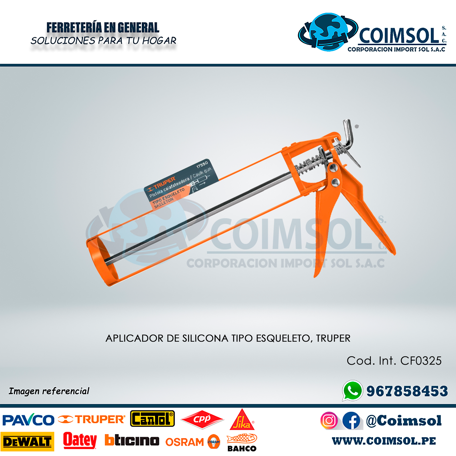 APLICADOR DE SILICONA TIPO ESQUELETO, TRUPER – 17550 - CORPORACION ... APLICADOR DE SILICONA TIPO ESQUELETO, TRUPER – 17550 - CORPORACION ...
